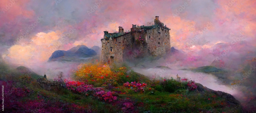 Explore imaginative Scottish castles and ruins in dreamy surrealism ...