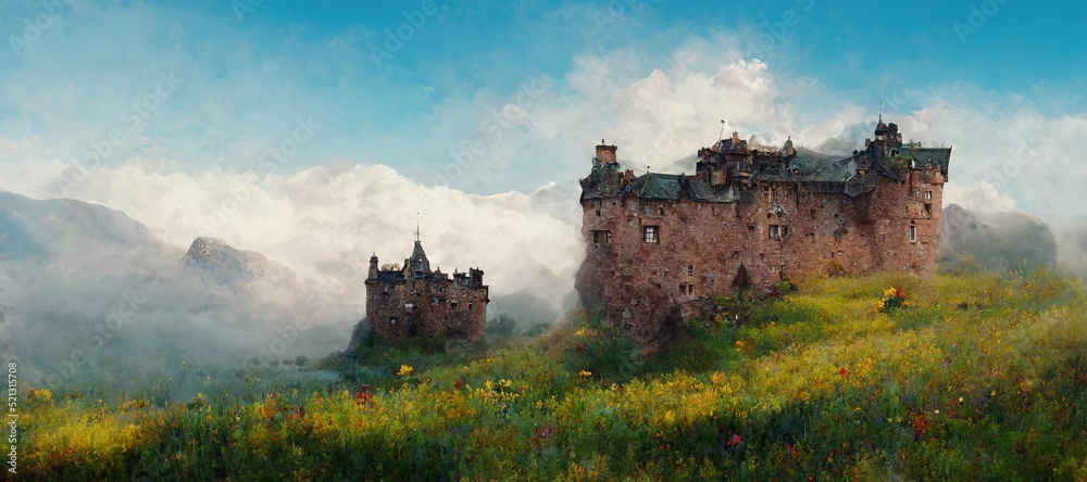 Explore imaginative Scottish castles and ruins in dreamy surrealism ...