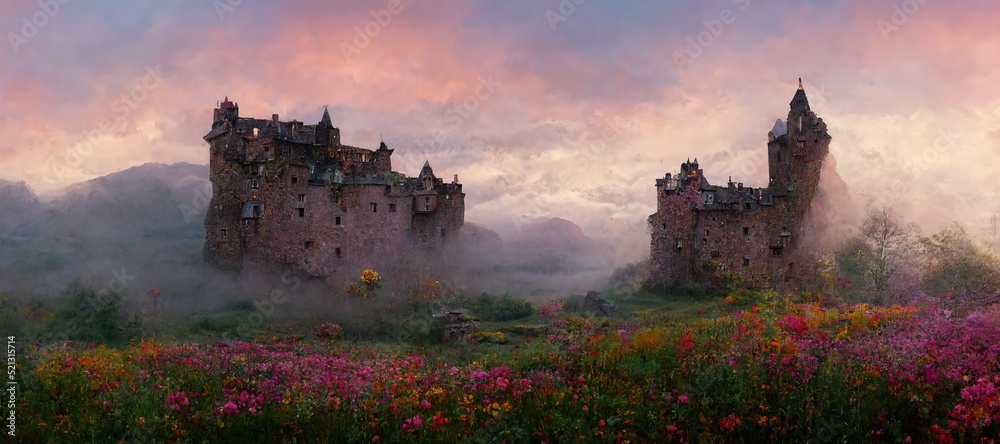 Explore imaginative Scottish castles and ruins in dreamy surrealism ...