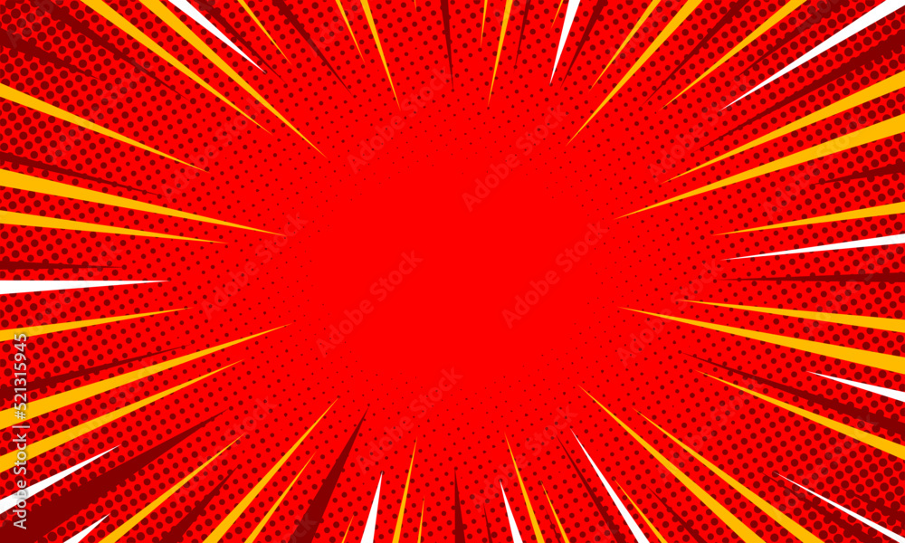 red comic pop art cartoon background design Stock Vector | Adobe Stock