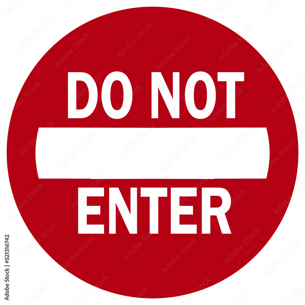 do not enter sign - do not entry symbol Stock Vector | Adobe Stock