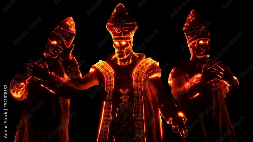 Cursed Pope VJ Loop – is a motion graphics clip featuring corrupted ...