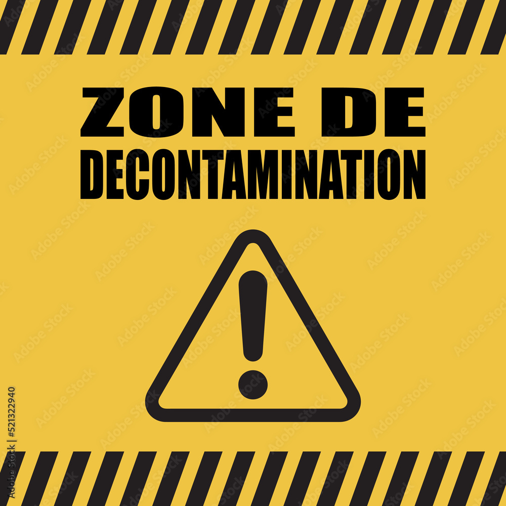 Logo zone de décontamination. Stock Vector | Adobe Stock