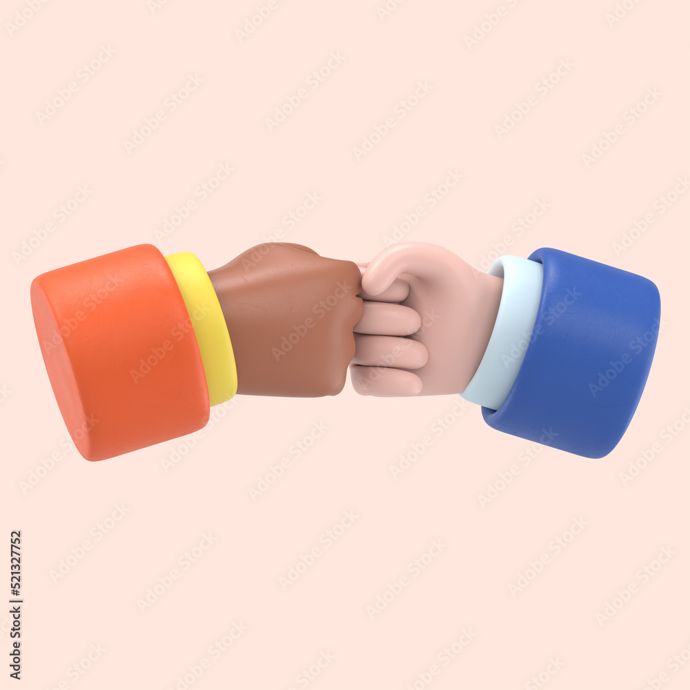 Fist to fist greeting, alternative to shaking hands, fist to fist punch ...