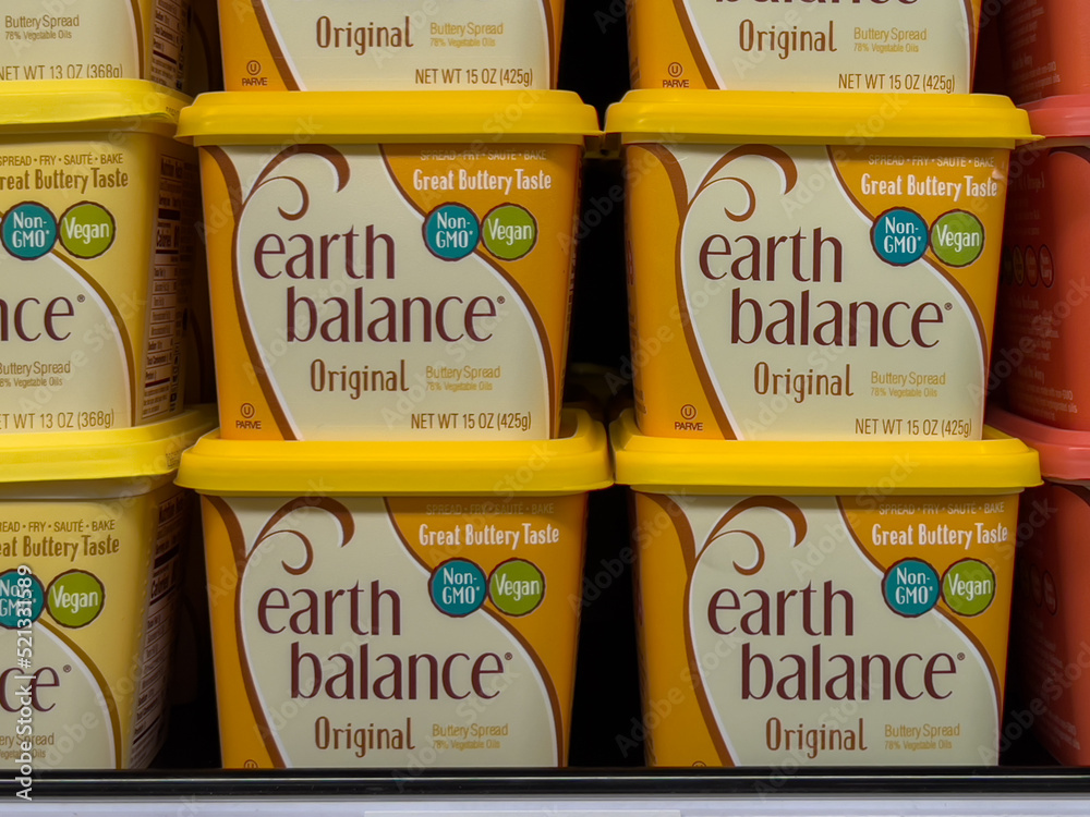 Pearland, Texas, USA - March 11, 2022: - Earth Balance Original Buttery ...