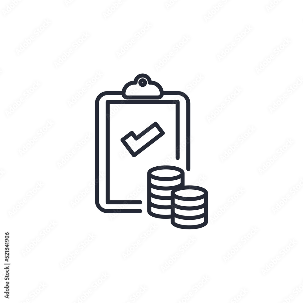 Vector sign of the accountant symbol is isolated on a white background ...