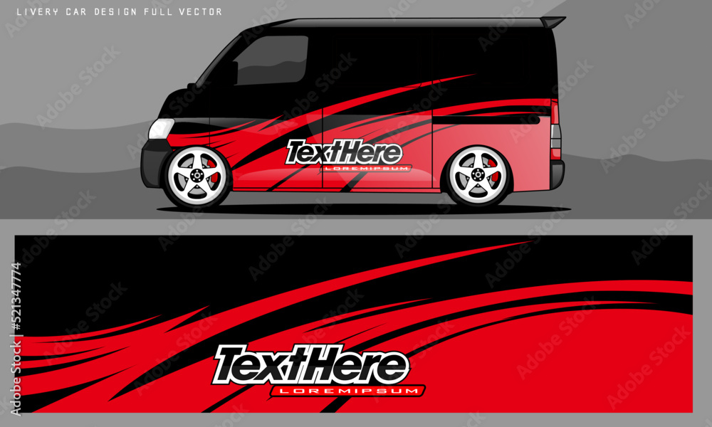Van livery graphic vector. abstract grunge background design for ...