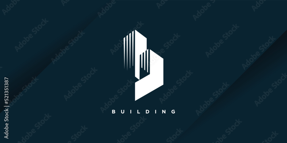 Building logo design vector with creative concept idea Stock Vector ...