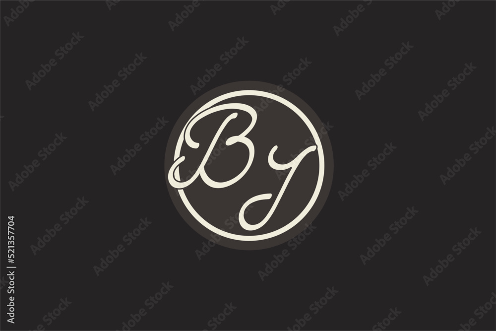Initial letter BI monogram logo with simple and creative cirle line design ideas Stock Vector ...