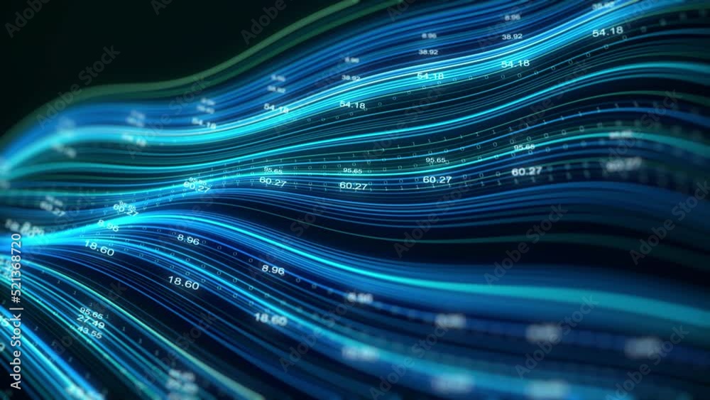digital waves abstract blue background Stock Video | Adobe Stock