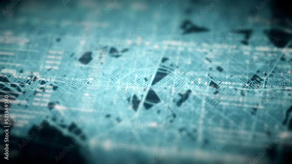 Futuristic hi-tech user interface digital map head up display elements ...