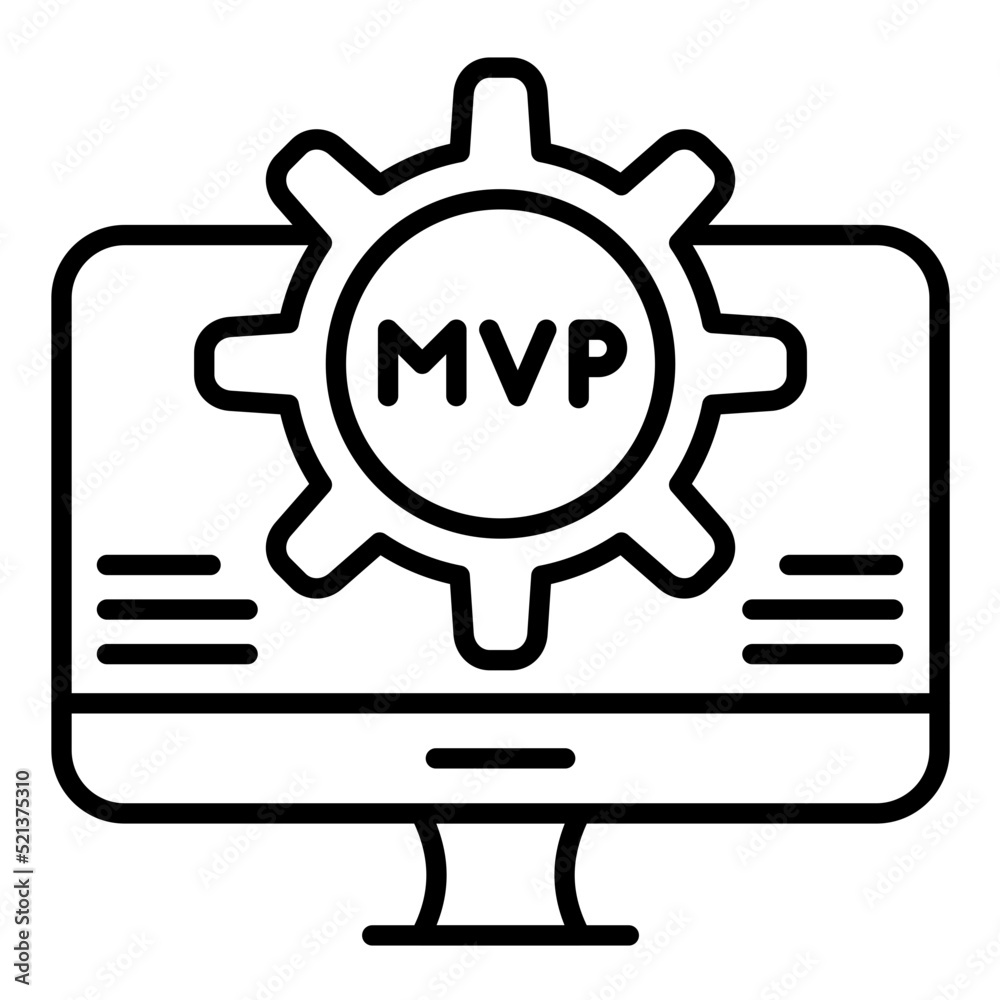 MVP Line Icon Stock Vector | Adobe Stock