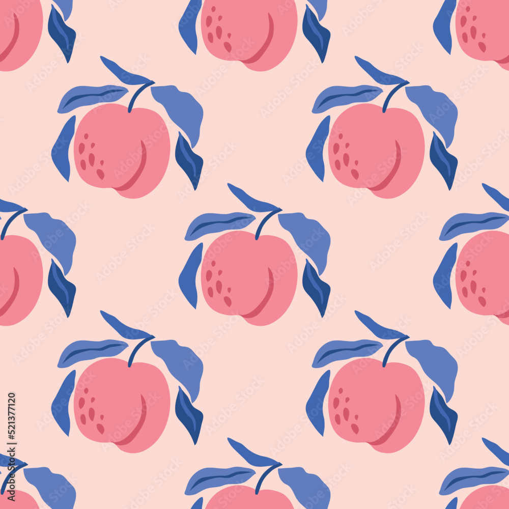 Beautiful seamless pattern with plum fruit for modern design template ...