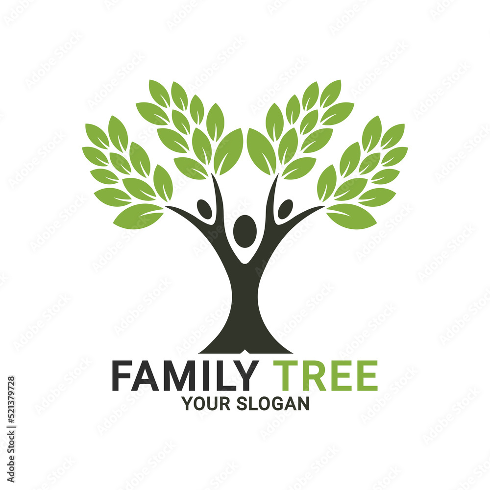 Family tree logo, people ecology tree logo, Human Tree Logo Template ...