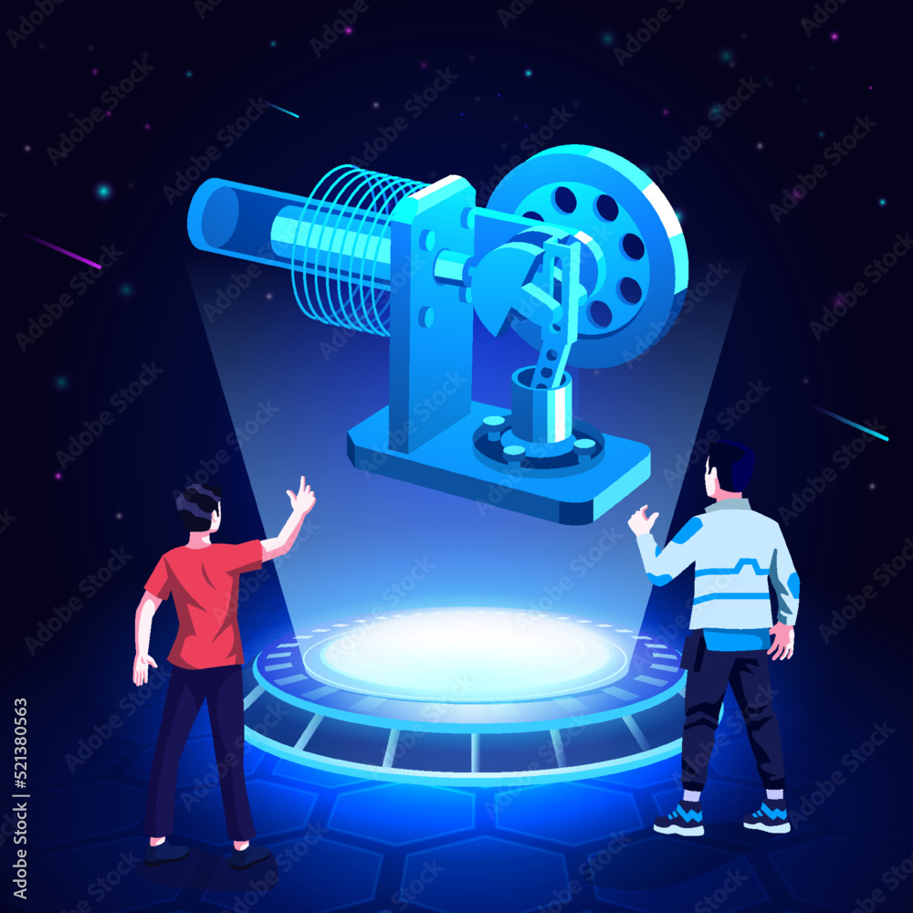 Visualizing and Experiencing 3D model of a Stirling Engine as a ...
