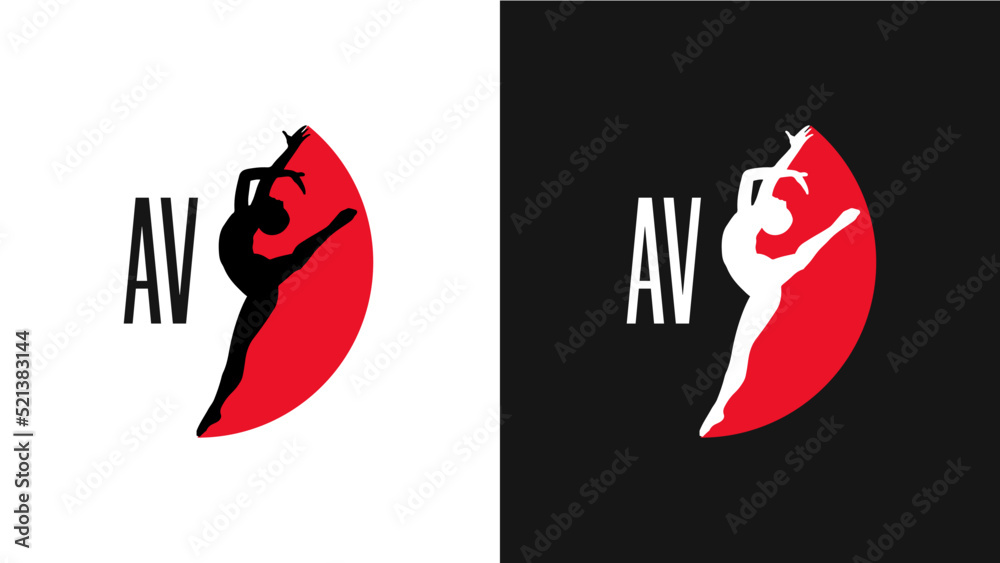 Abstract people logo design. Vector logo for dancing. Sport, ballet ...