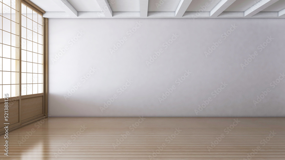 Empty room with Wall Background. 3D illustration, 3D rendering Stock ...