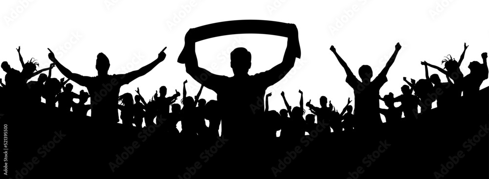 Sports Crowd Silhouette Vector