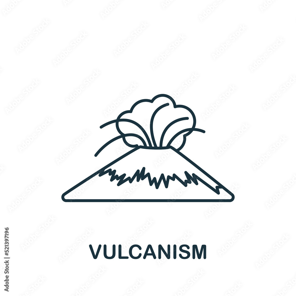 Vulcanism icon. Monochrome simple icon for templates, web design and ...