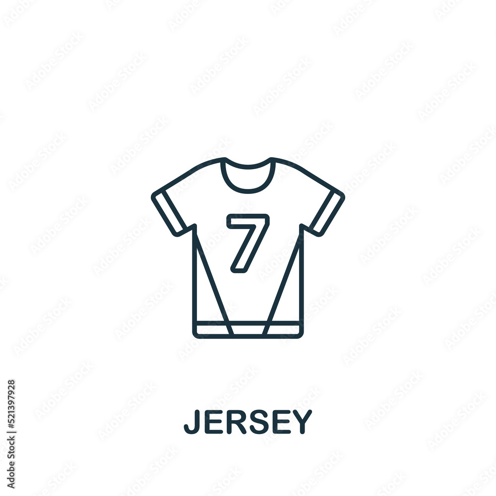 Jersey icon. Monochrome simple Clothes icon for templates, web design ...