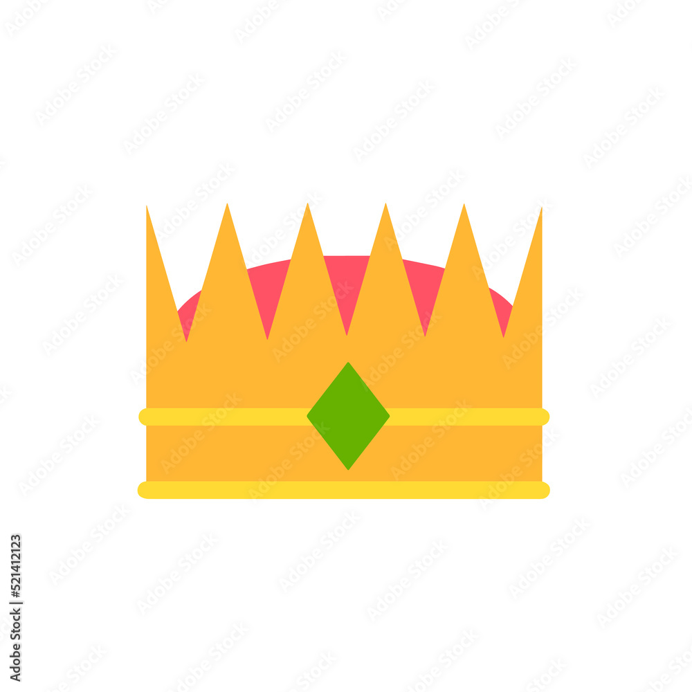 Crown of king icon. Queen golden tiara. Medieval attribute of monarch ...
