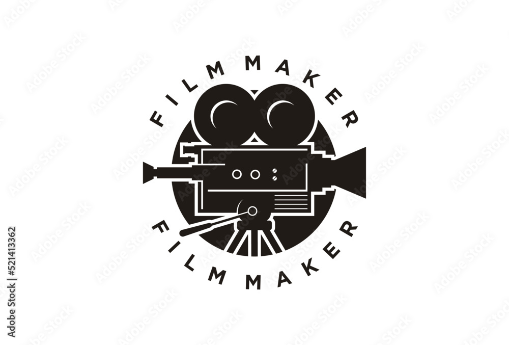 Vintage Video Camera Logo design for movie cinema production Stock ...