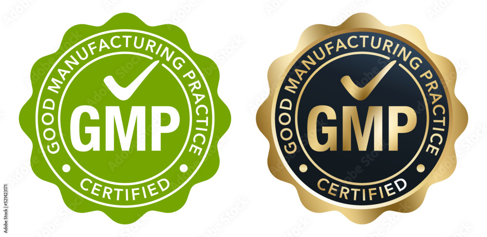 GMP certified badge. Good manufacturing practices Stock Vector | Adobe ...
