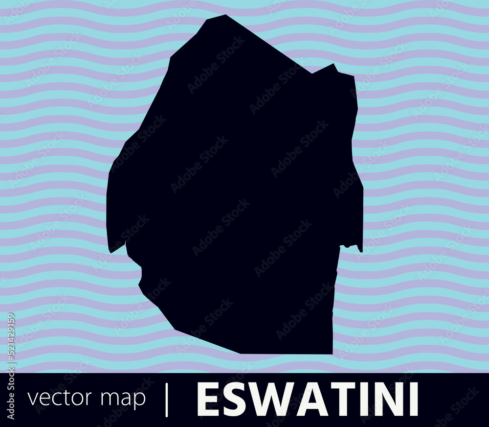 High Detailed Vector Map - Eswatini(Swaziland) Stock Vector | Adobe Stock