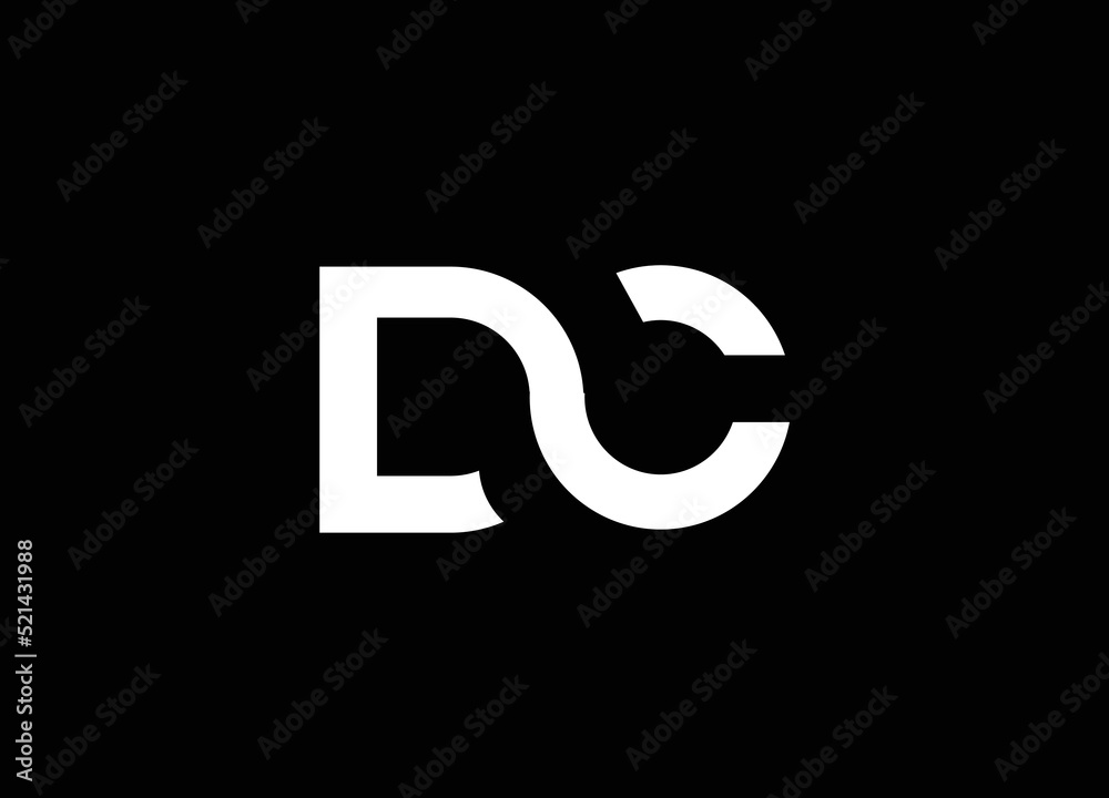 DC letter logo design alphabet, creative design. Stock Vector | Adobe Stock