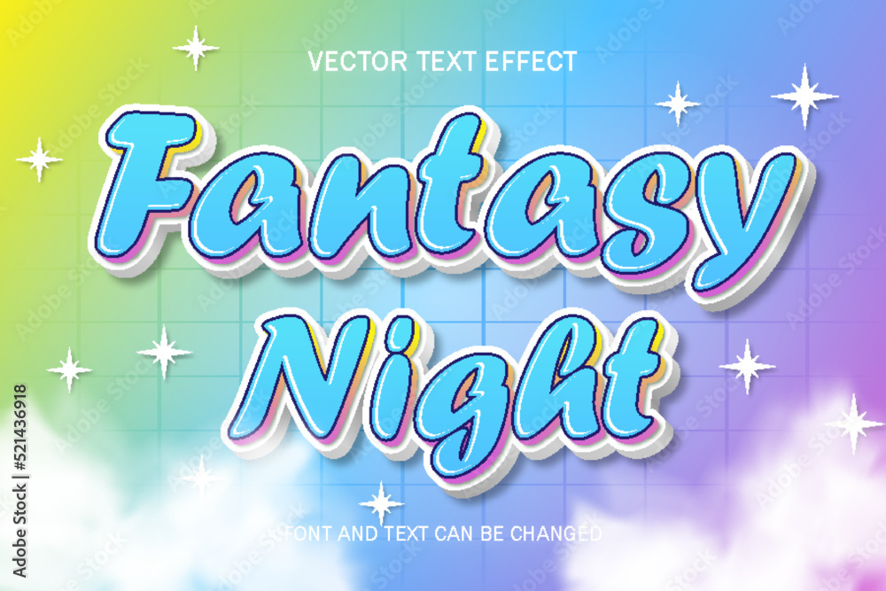fantasy font typography editable text effect style lettering template ...