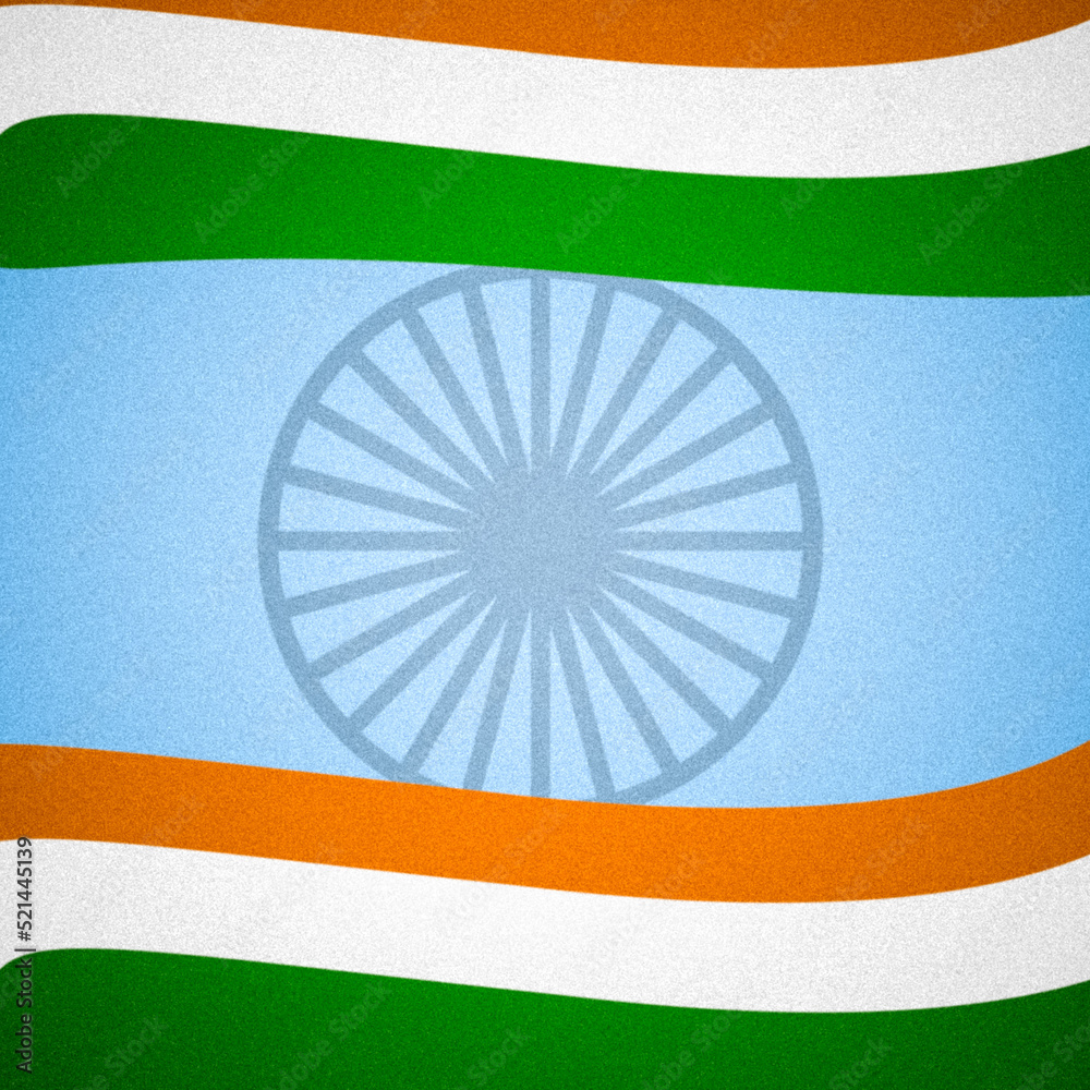 Indian independence day concept. Indian flag with grainy texture ...