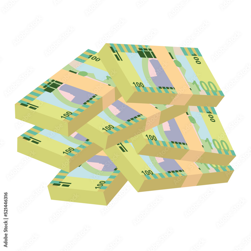Samoan Tala Vector Illustration. Samoa money set bundle banknotes ...