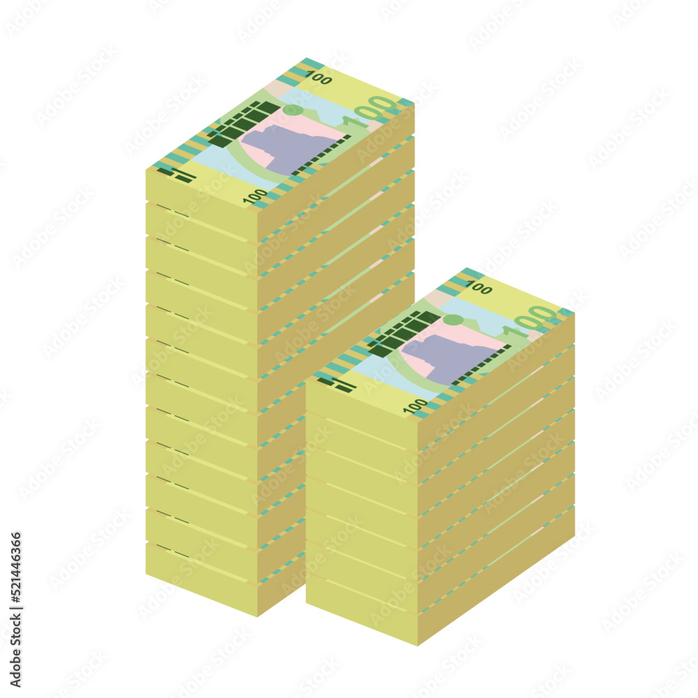 Samoan Tala Vector Illustration. Samoa money set bundle banknotes ...