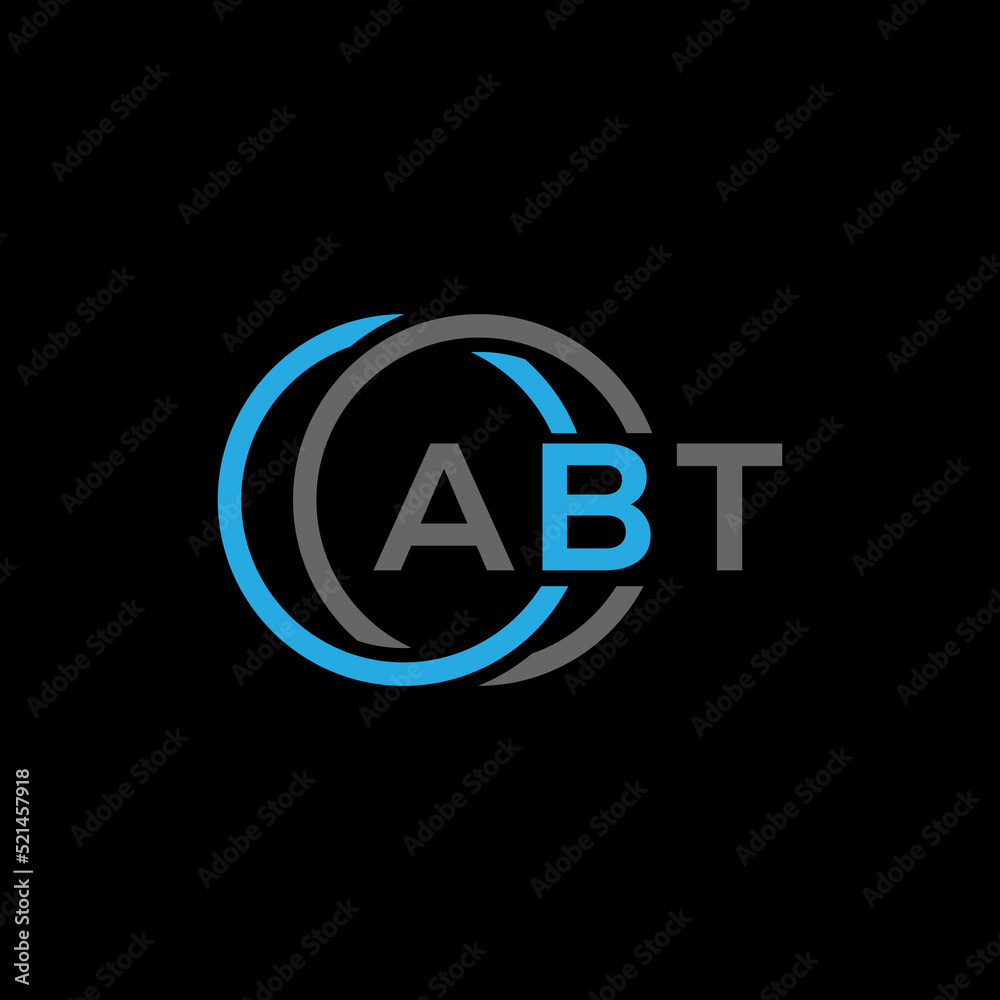 ABT logo monogram isolated on circle element design template, ABT ...