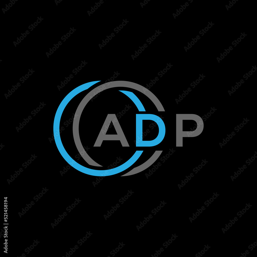 ADP logo monogram isolated on circle element design template, ADP ...