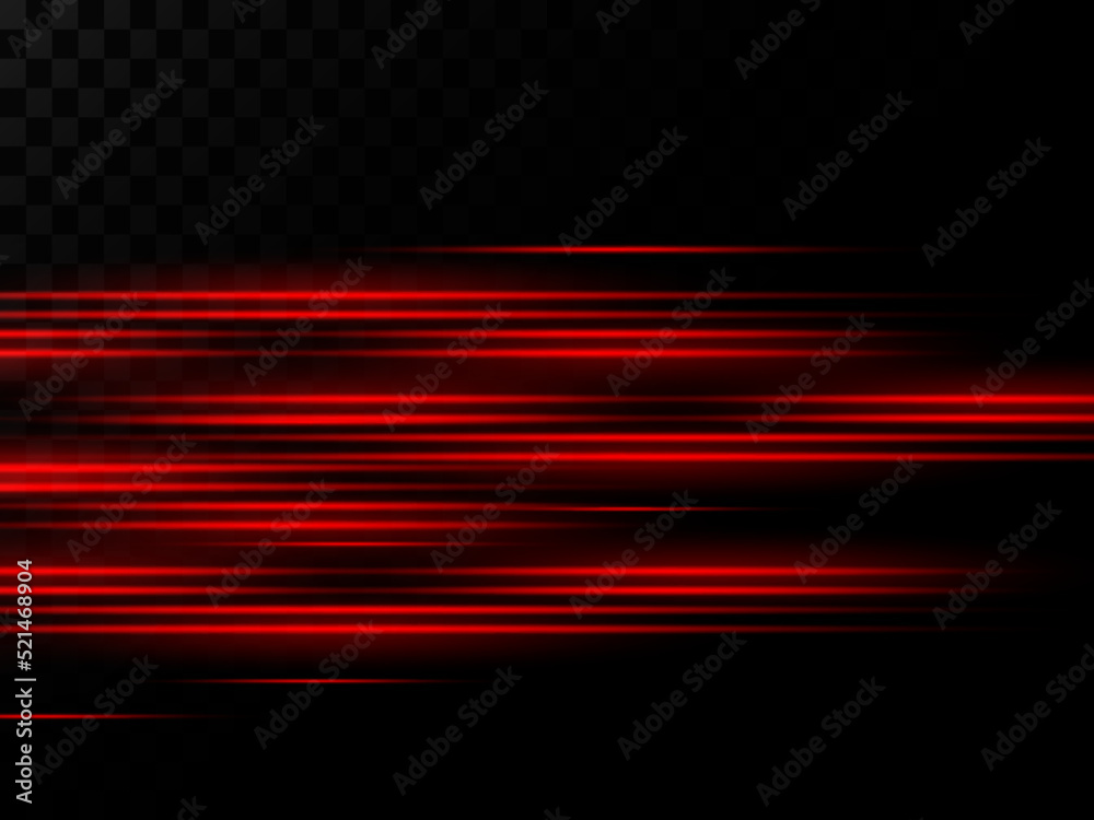 Red lines, rays, flashes of light. Film texture background with light ...