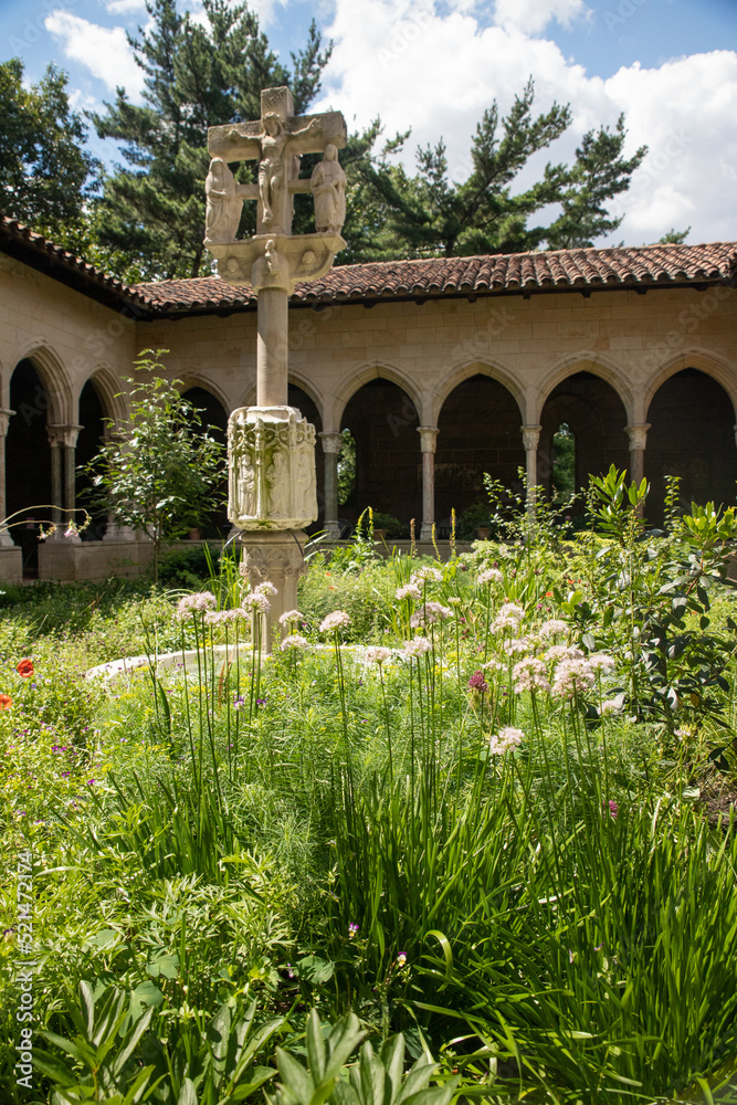 Exterior View of the Met Cloisters in Washington Height Manhattan with ...