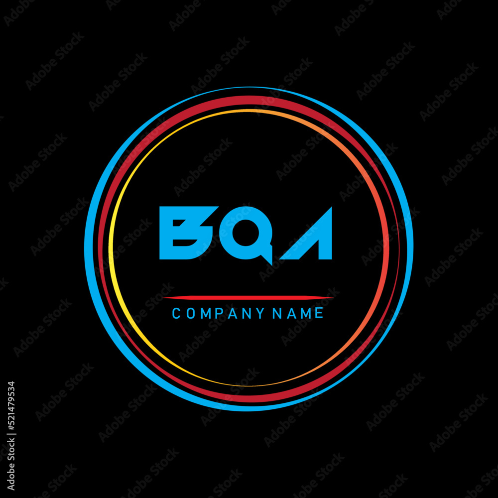 BQA letter logo design for company ,B Q A creative vector design ,B Q A ...