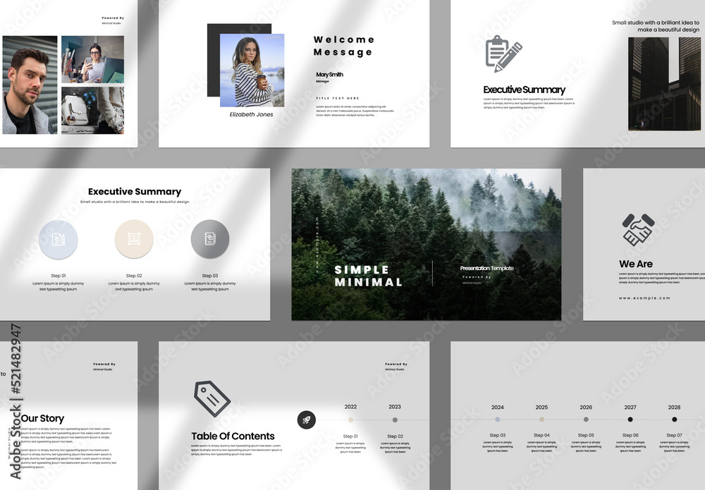 Simple Presentation Layout Stock Template | Adobe Stock