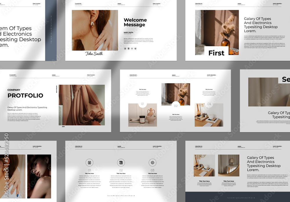 Portfolio Presentation Layout Stock Template | Adobe Stock