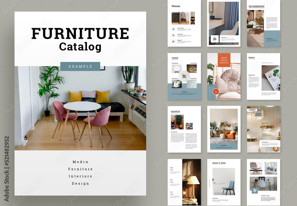 Furniture Brochure Layout Stock Template | Adobe Stock