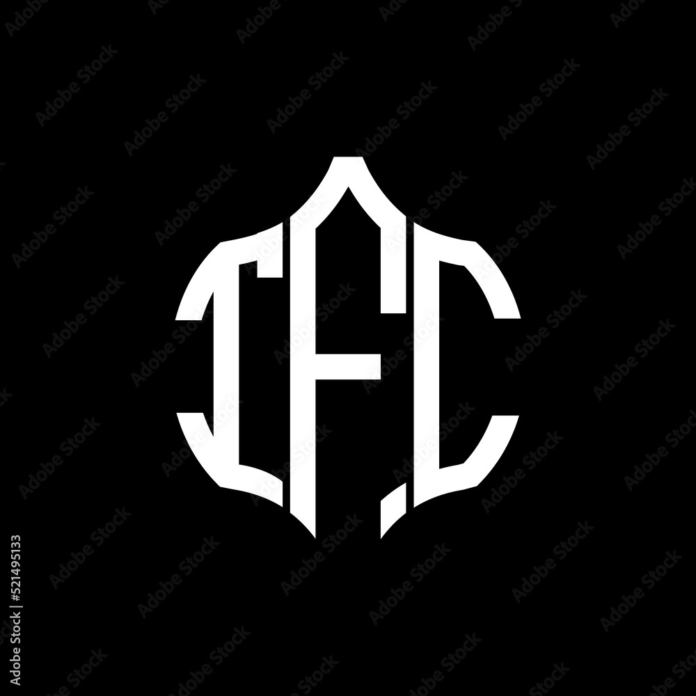 TFC letter logo. TFC best black background vector image. TFC Monogram ...