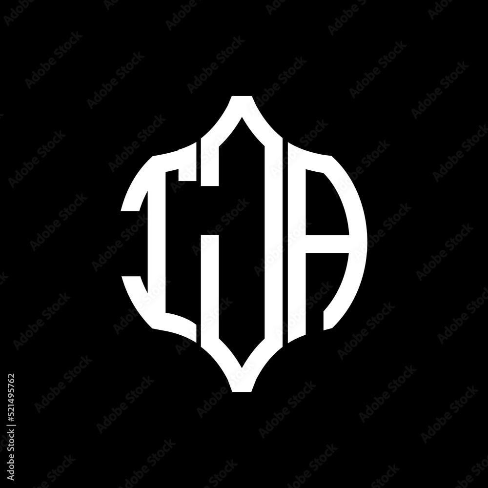 TJA letter logo. TJA best black background vector image. TJA Monogram ...