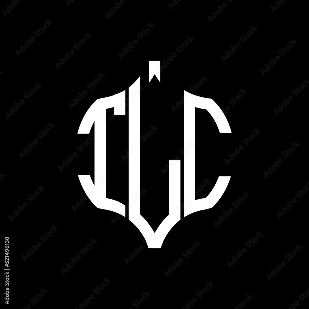 TLC letter logo. TLC best black background vector image. TLC Monogram ...