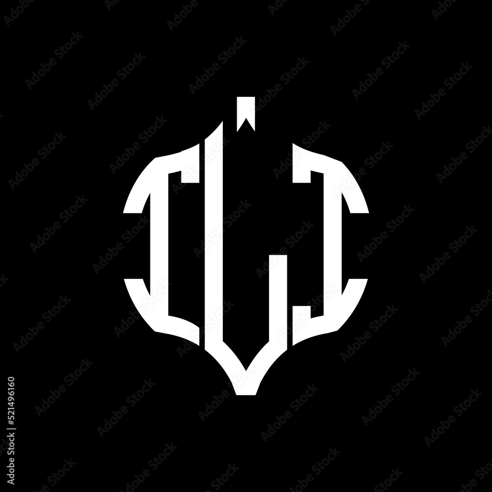 TLI letter logo. TLI best black background vector image. TLI Monogram ...