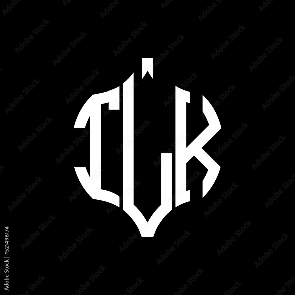 TLK letter logo. TLK best black background vector image. TLK Monogram ...