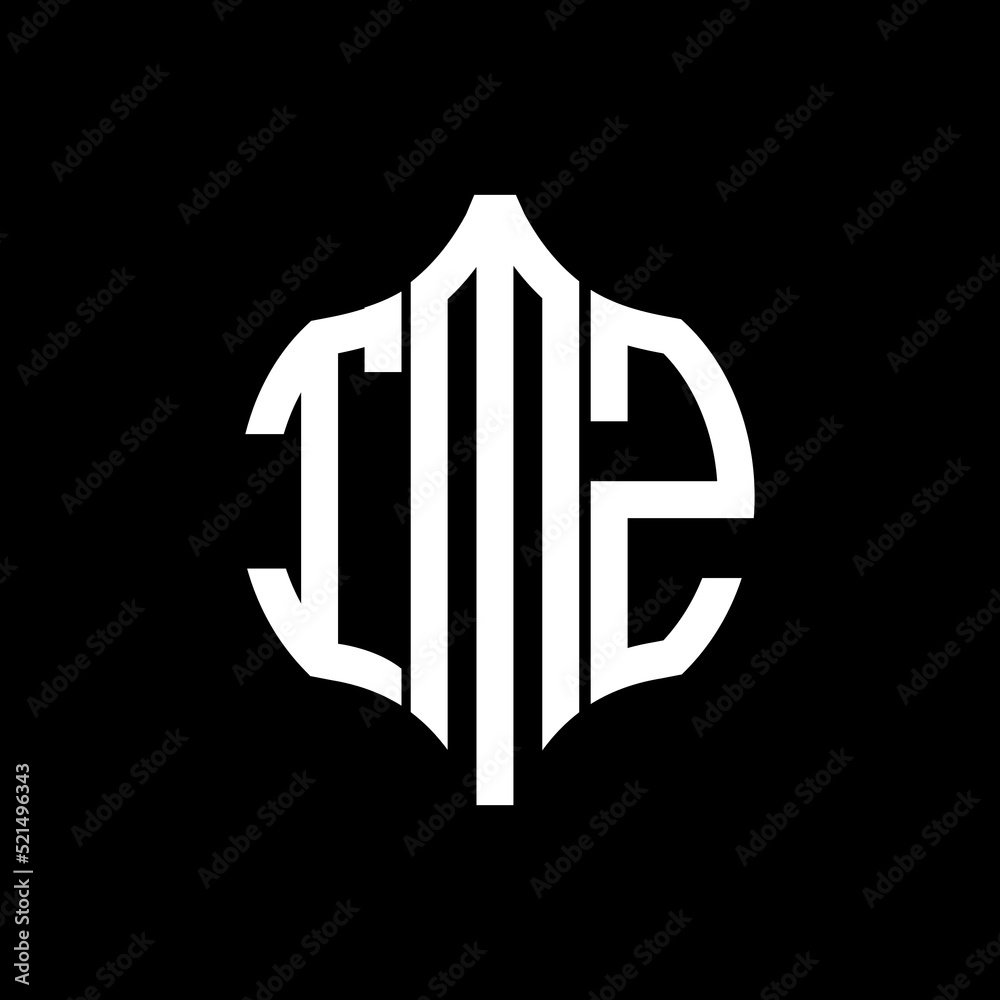 TMZ letter logo. TMZ best black background vector image. TMZ Monogram ...
