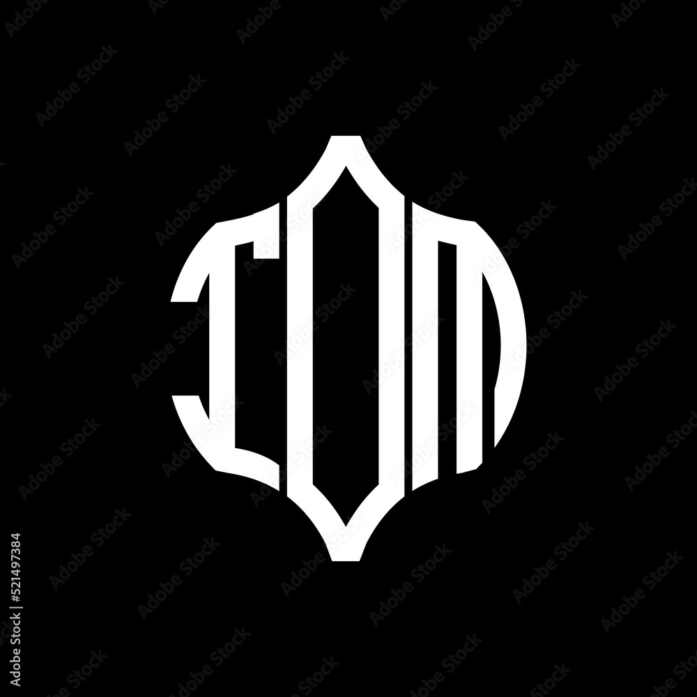 TOM letter logo. TOM best black background vector image. TOM Monogram ...