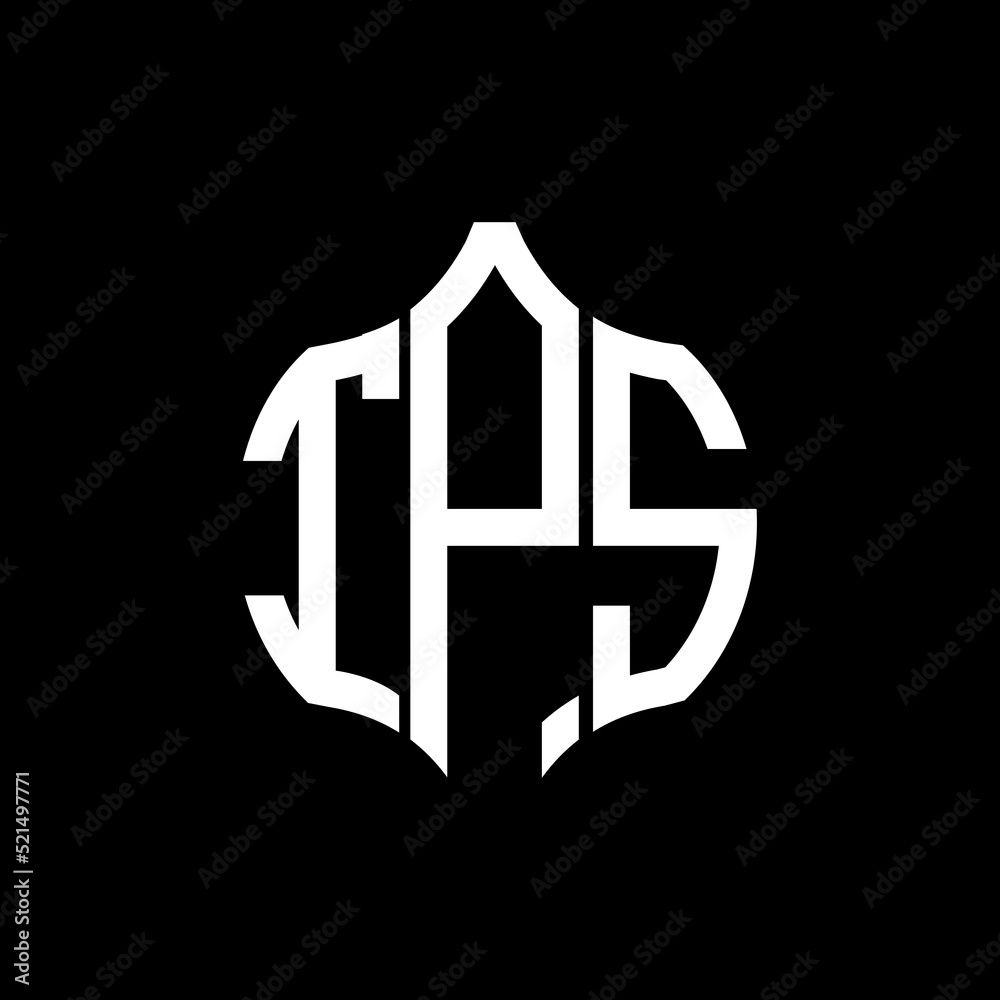 TPS letter logo. TPS best black background vector image. TPS Monogram ...