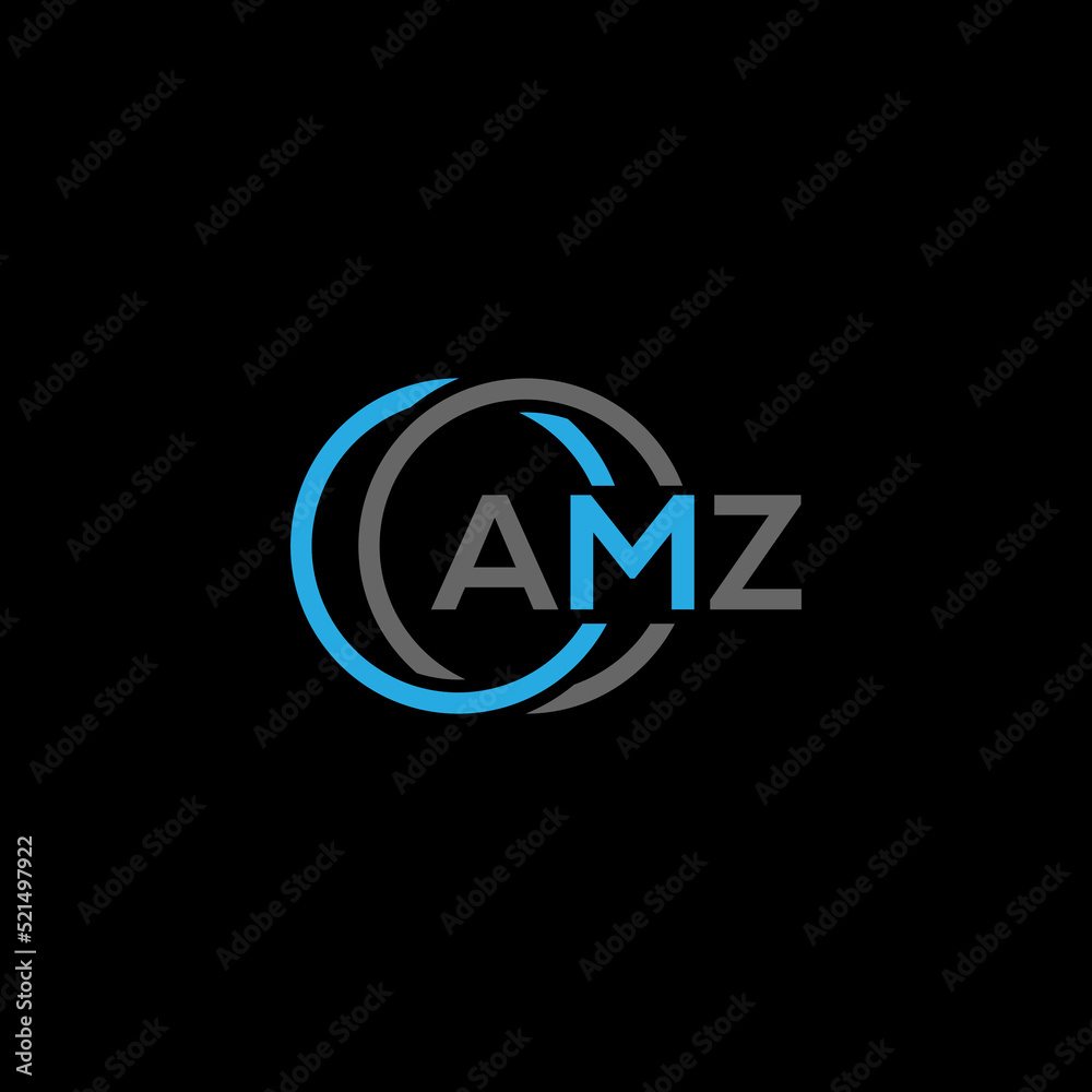 AMZ logo monogram isolated on circle element design template, AMZ ...